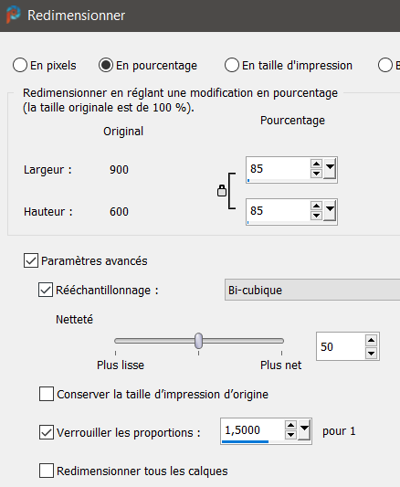 Ouvrir le calque du bas /Se placer sur celui-ci